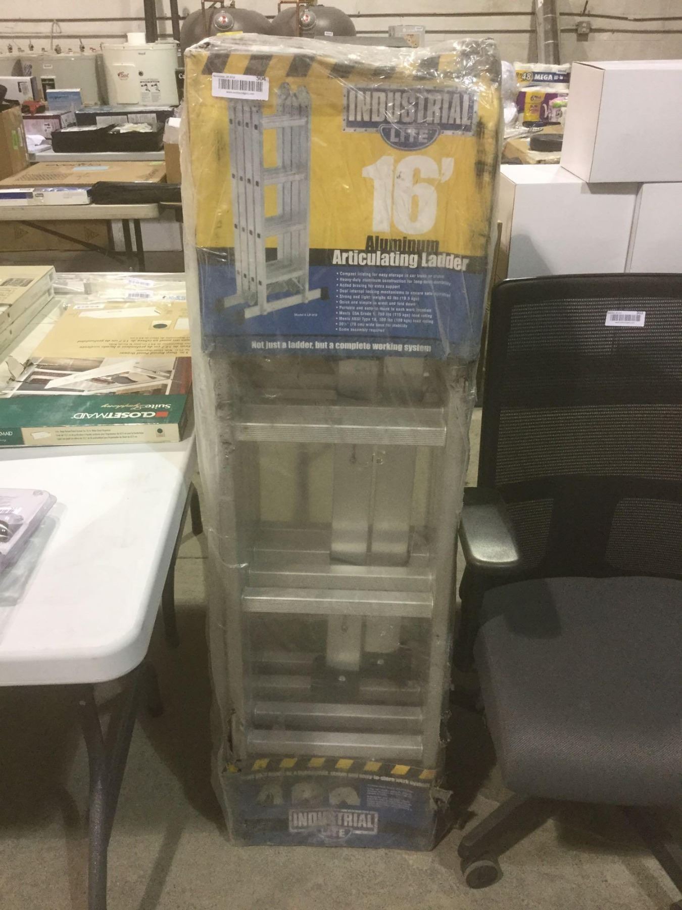 Industrial Lite 16' Aluminum Articulating Ladder