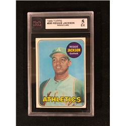 1969 TOPPS #260 REGGIE JACKSON ROOKIE CARD (5 EX) KSA GRADED
