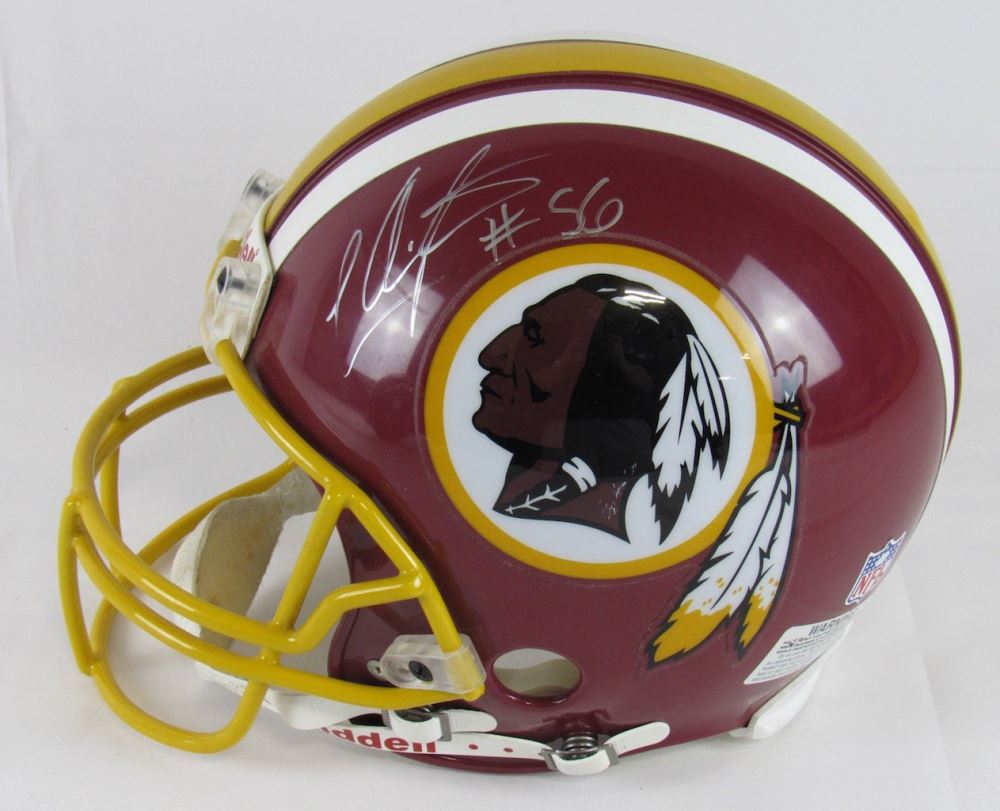 LaVar Arrington Signed Redskins Authentic On-Field Full-Size Helmet ...