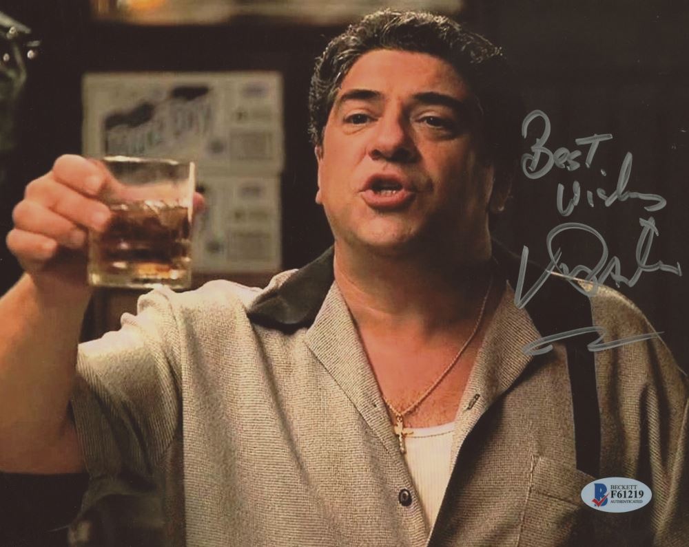Vincent Pastore Signed "The Sopranos" 8x10 Photo Inscribed "Best Wishes ...