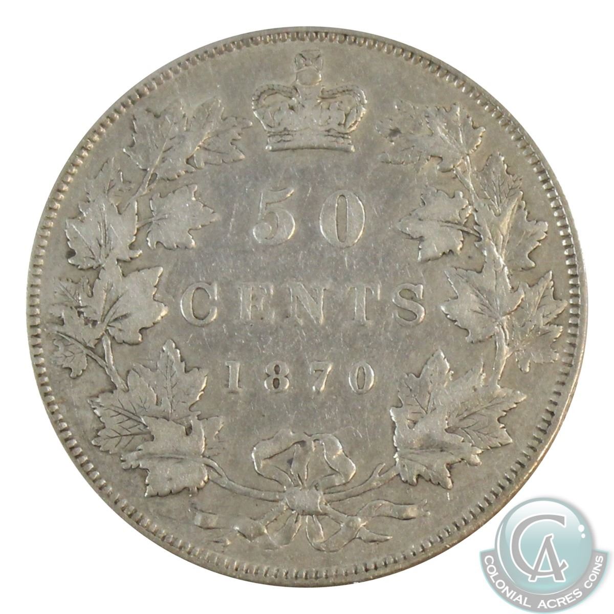 50-cent 1870 LCW ICCS Certified VF-20