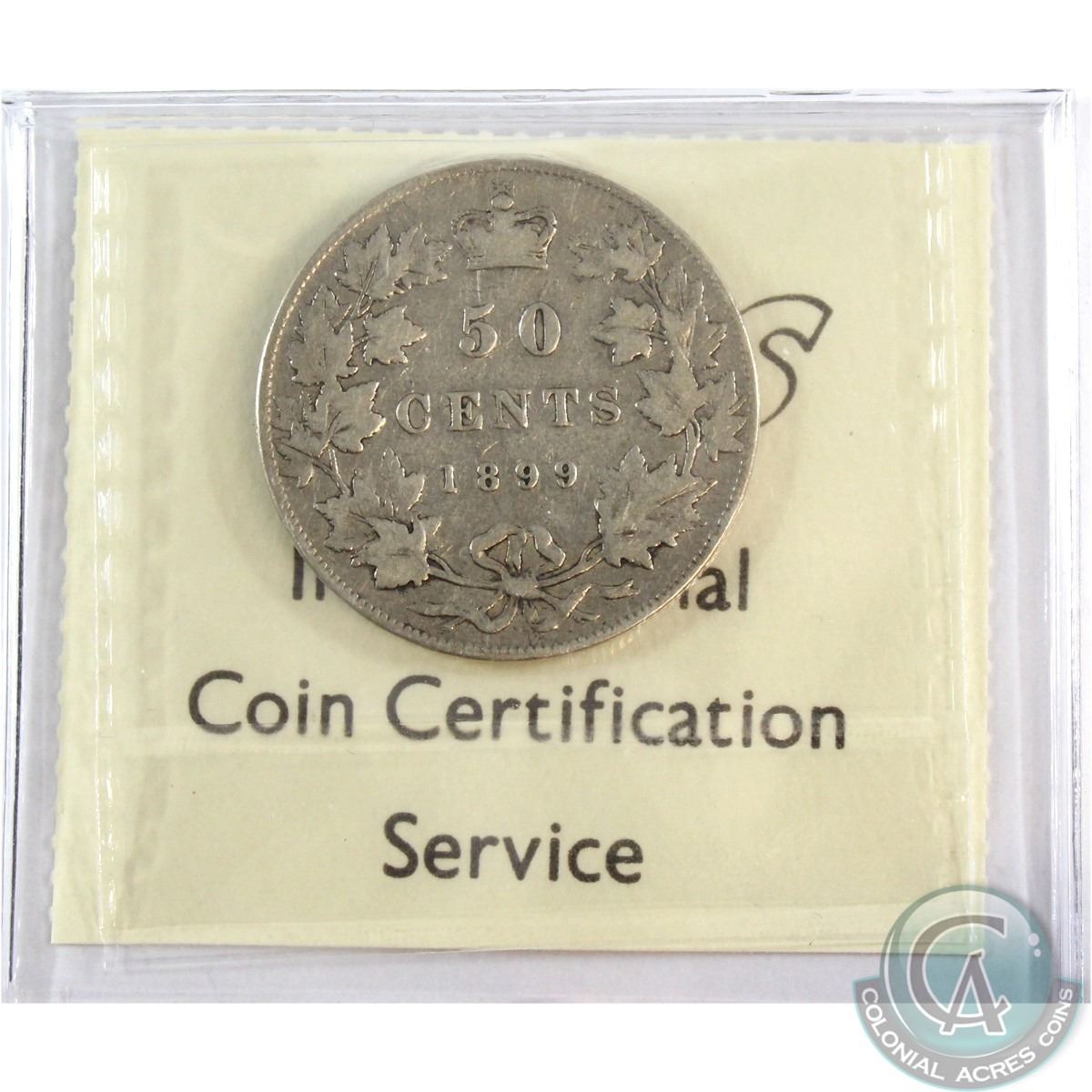 50-cent 1899 ICCS Certified VG-8