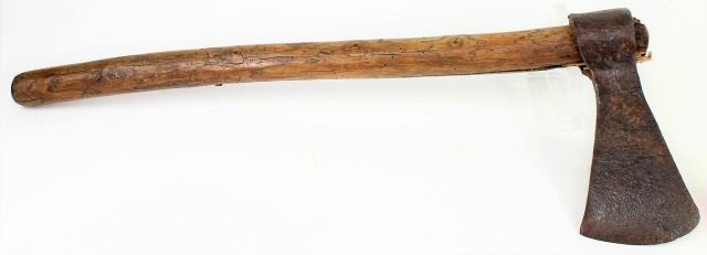 Early trade axe with handle intact