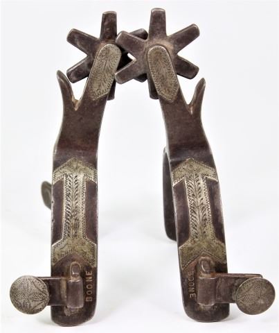 Boone stamped single mount spurs