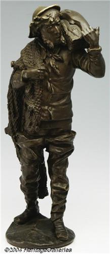 Rousseau: A FRENCH FIGURAL BRONZE SCULPTURE (Rousseau)