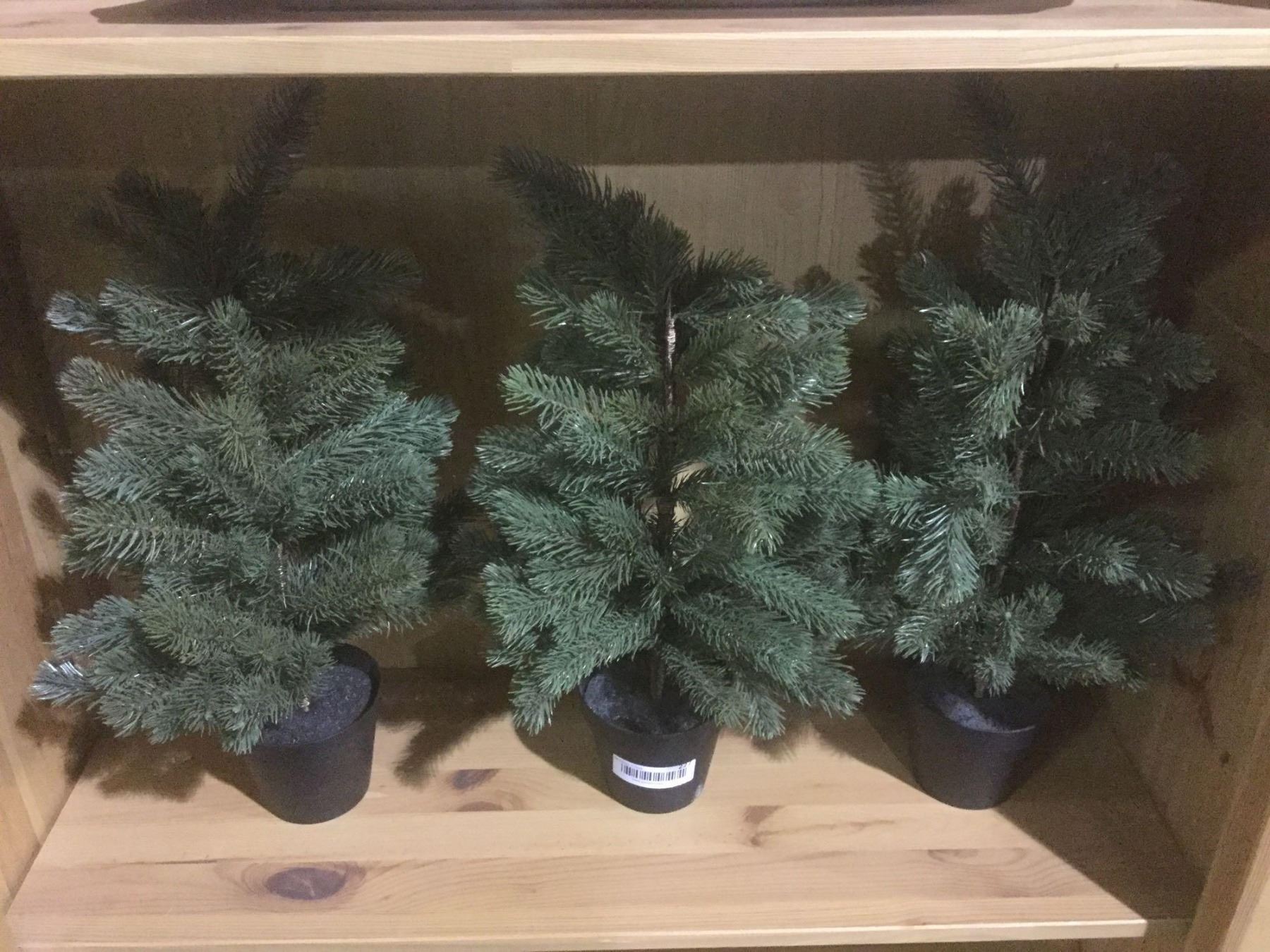 Faux Table Top Pine Tree Lot of 3