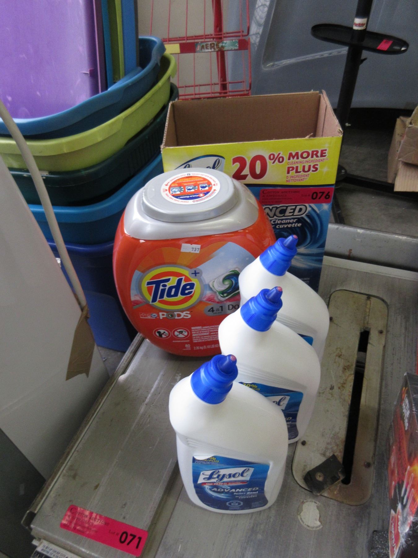 Tide Pods & 3 Lysol Toilet Bowl Cleaners