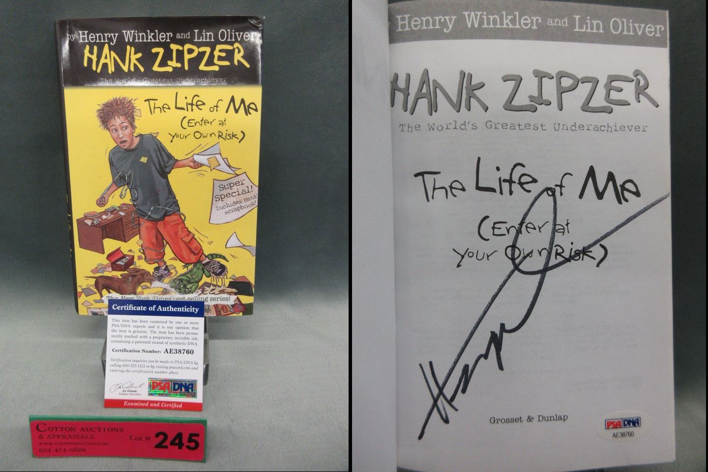 Henry Winkler (The Fonz) Hank Zipzer Book