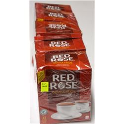 5 BOXES OF RED ROSE ORANGE PEKOE TEA
