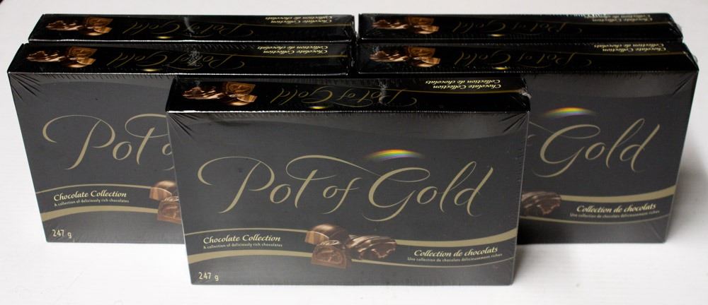 6 BOXES OF POT OF GOLD CHOCOLATE COLLECTION
