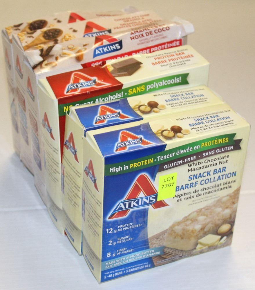 6 BOXES OF ASSORTED ATKINS SNACK BARS