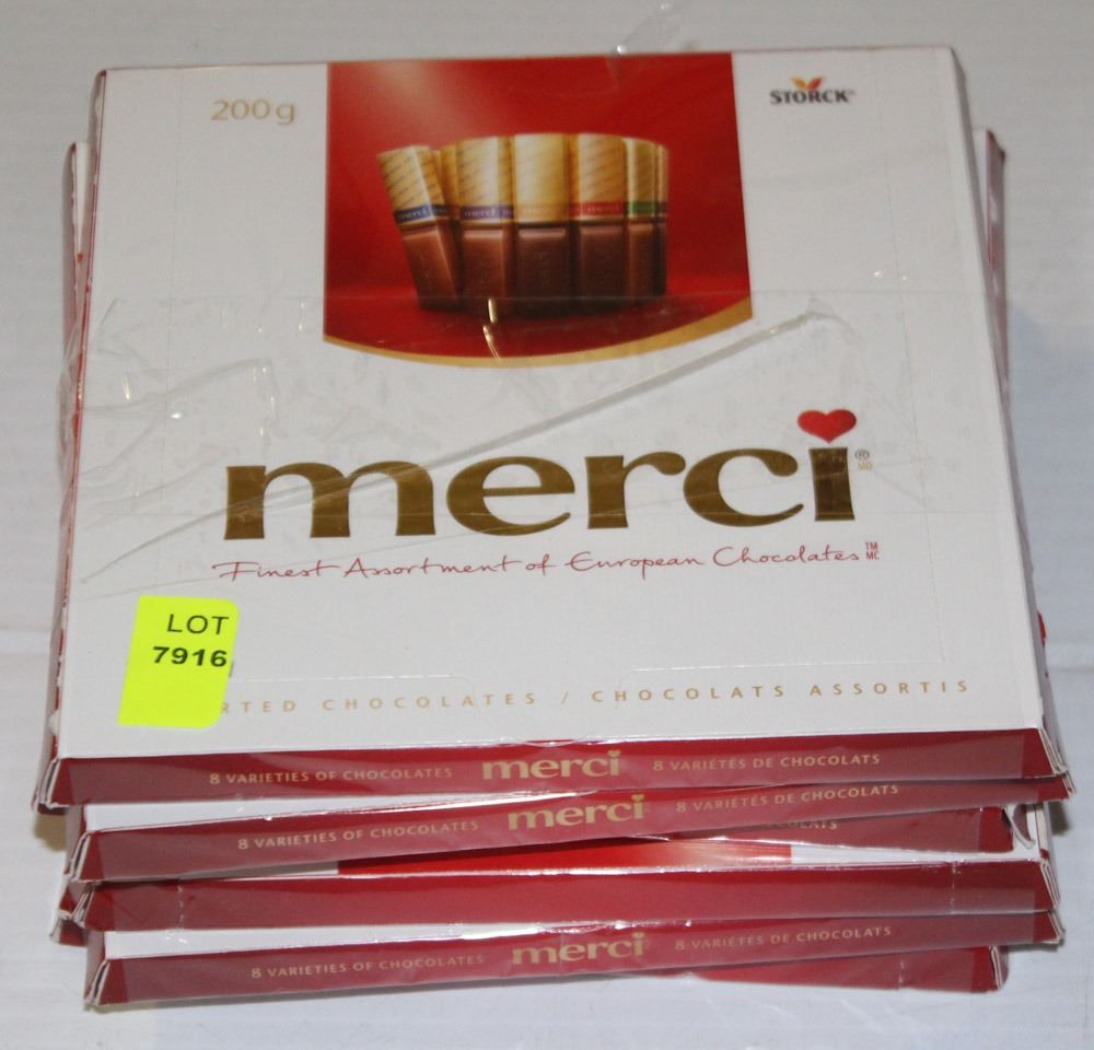 6 BOXES OF MERCI ASSORTED CHOCOLATES