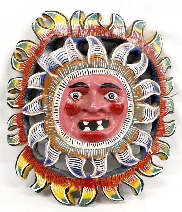 Colorful Mexican Folk Art Sun Mask