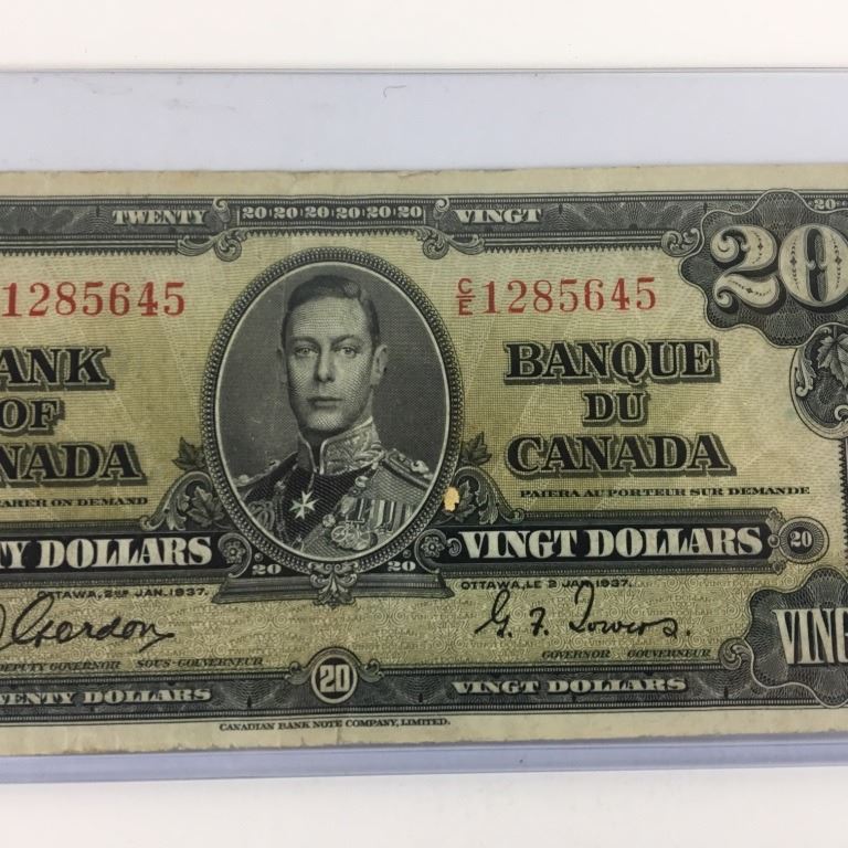 1937 Canada 20 Banknote Bank2home 1937-canada-20-banknote-bank2home
