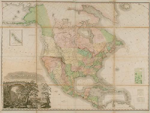 Tanner, Henry S., A MAP OF NORTH AMERICA .... IMPROVED TO 1825, A line ...