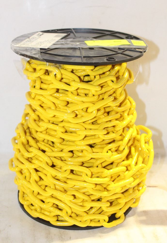 60' OF 1/4" POLYCOAT YELLOW CHAIN