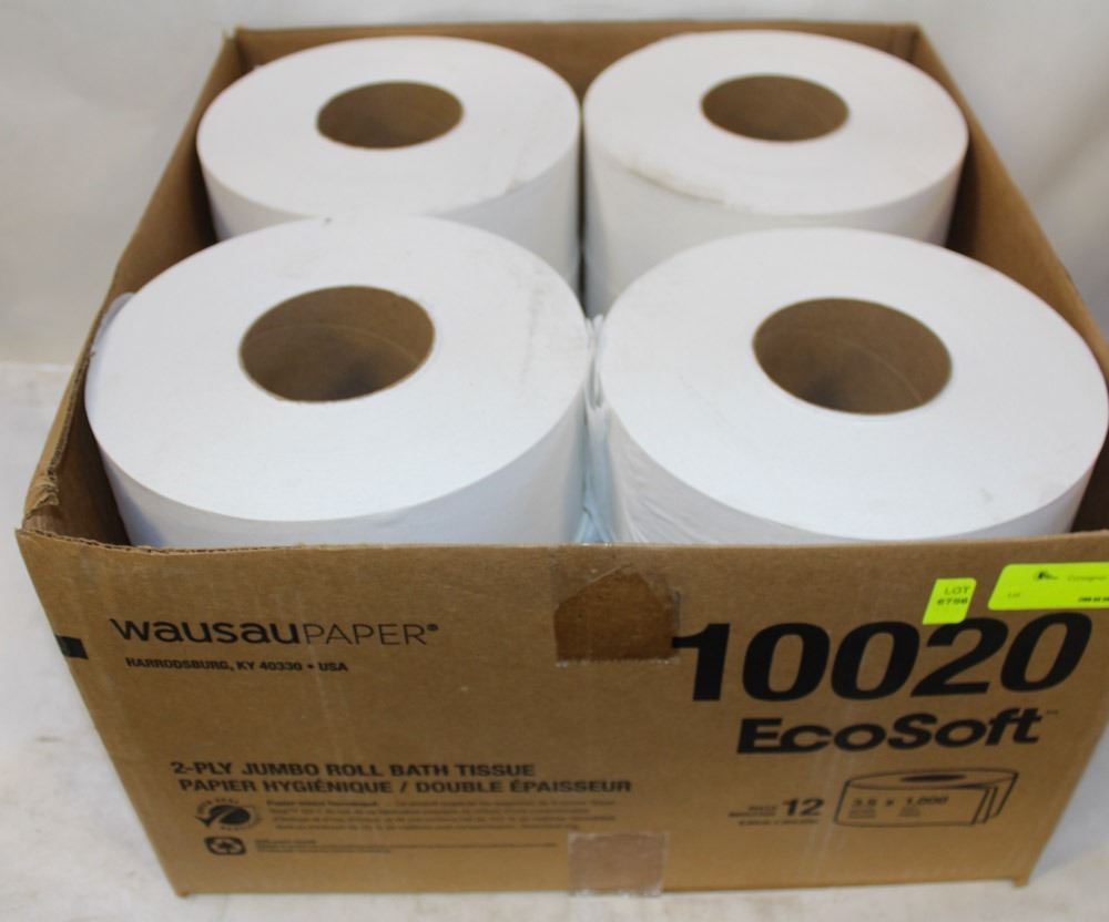 CASE(12) ROLLS OF ECOSOFT TOILET PAPER