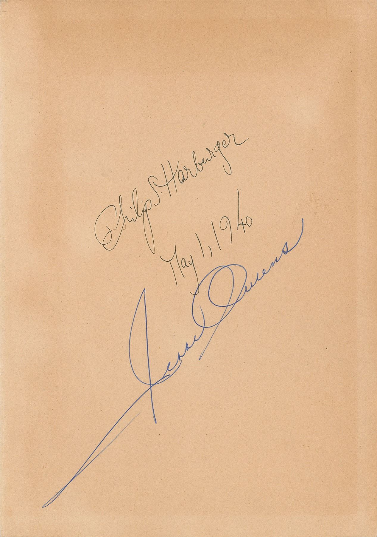 Jesse Owens Signature