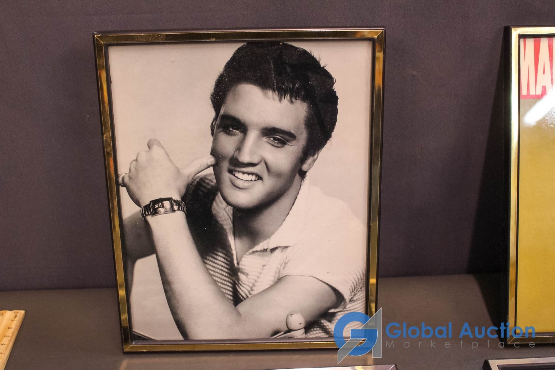 (6) Framed Hollywood Photos (Elvis Presley, Marilyn Monroe, Judy ...