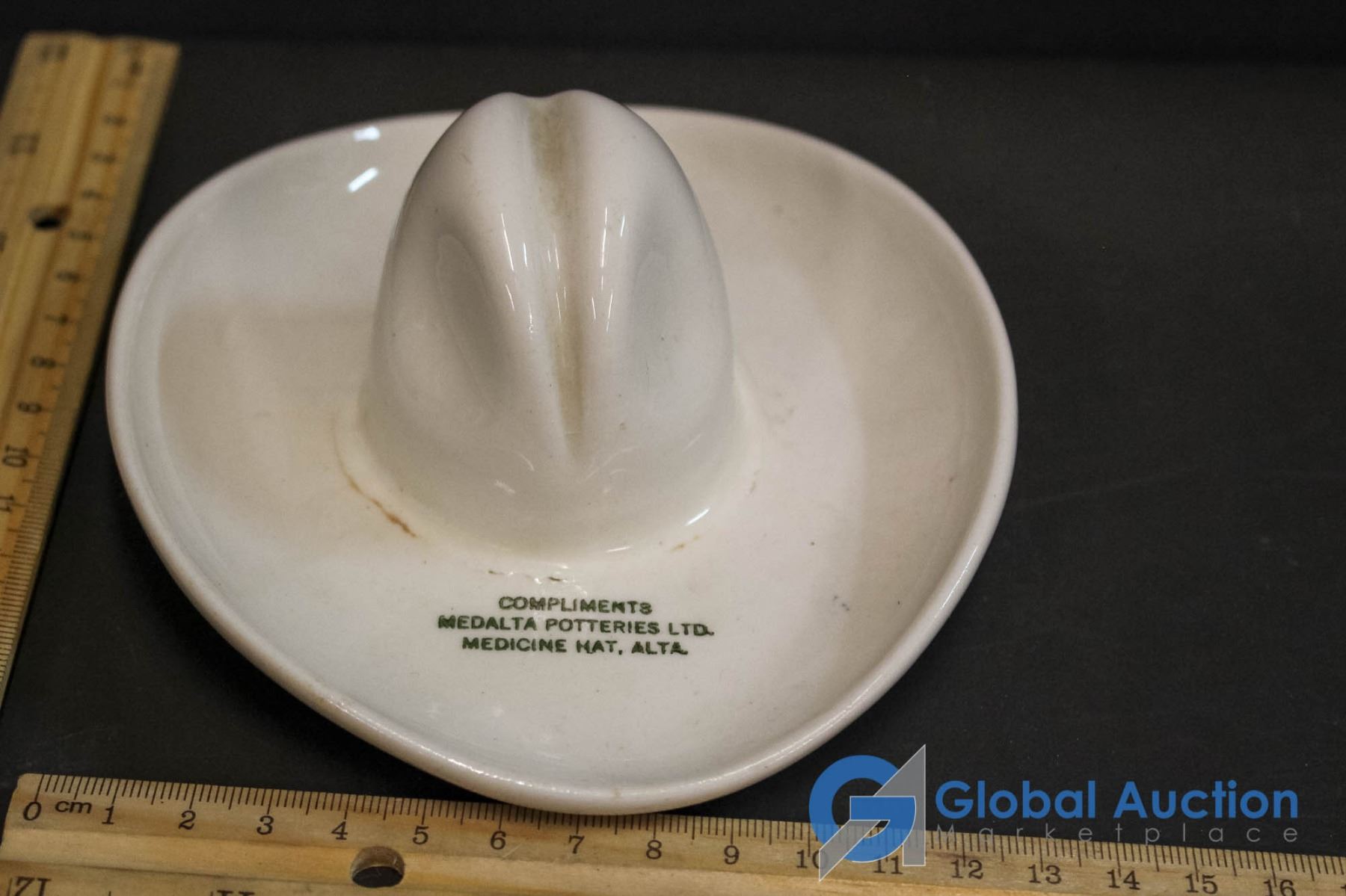 Medalta Potteries Advertising Cowboy Hat Ashtray