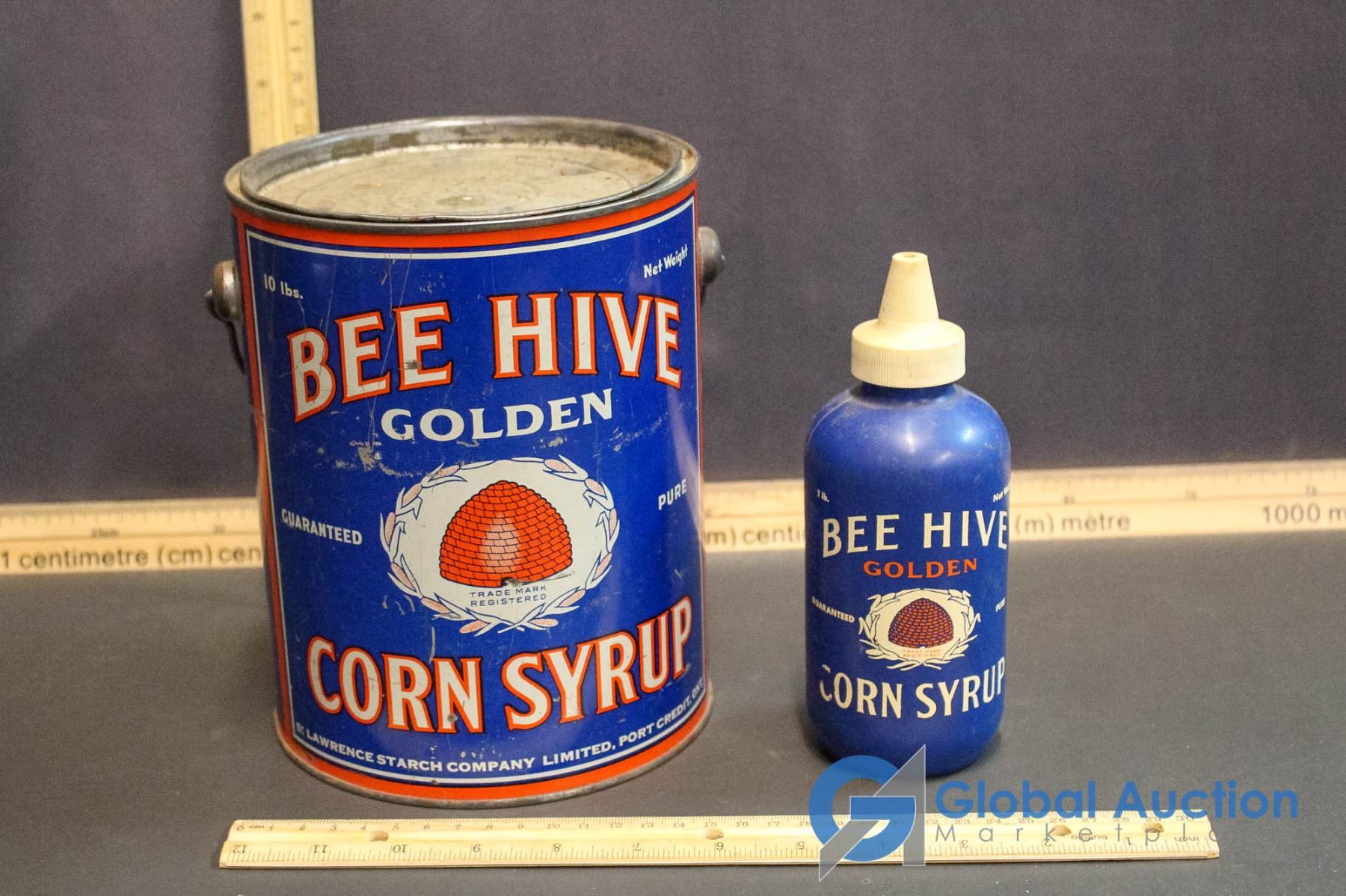 Bee Hive Golden Corn Syrup Tin and Squeeze Bottle