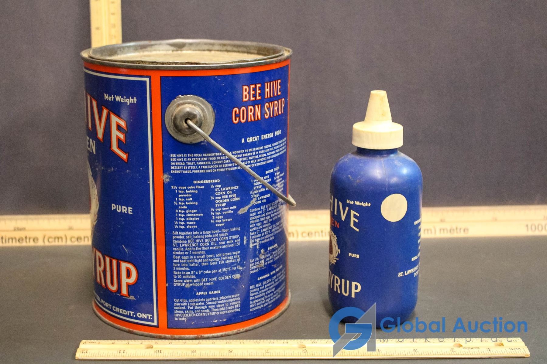 Bee Hive Golden Corn Syrup Tin and Squeeze Bottle