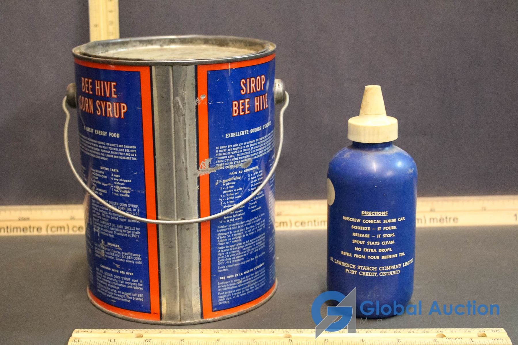 Bee Hive Golden Corn Syrup Tin and Squeeze Bottle