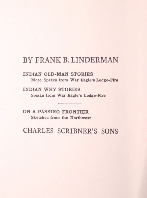 Indian Old Man Stories by Frank B. Linderman