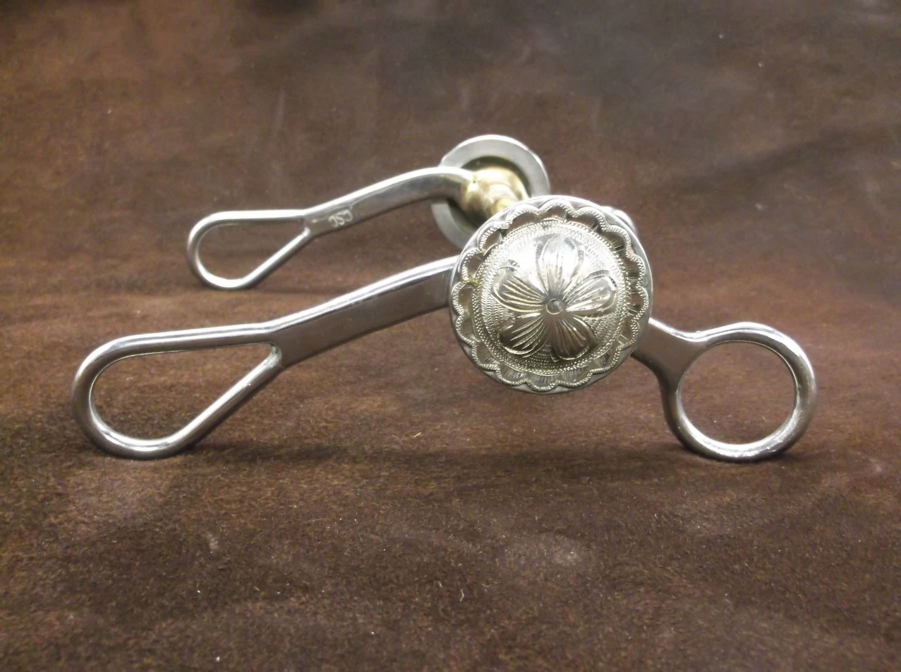 Marked CSC Bit- Silver Conchos- Short Shank With Oval Rein Ring- Copper ...