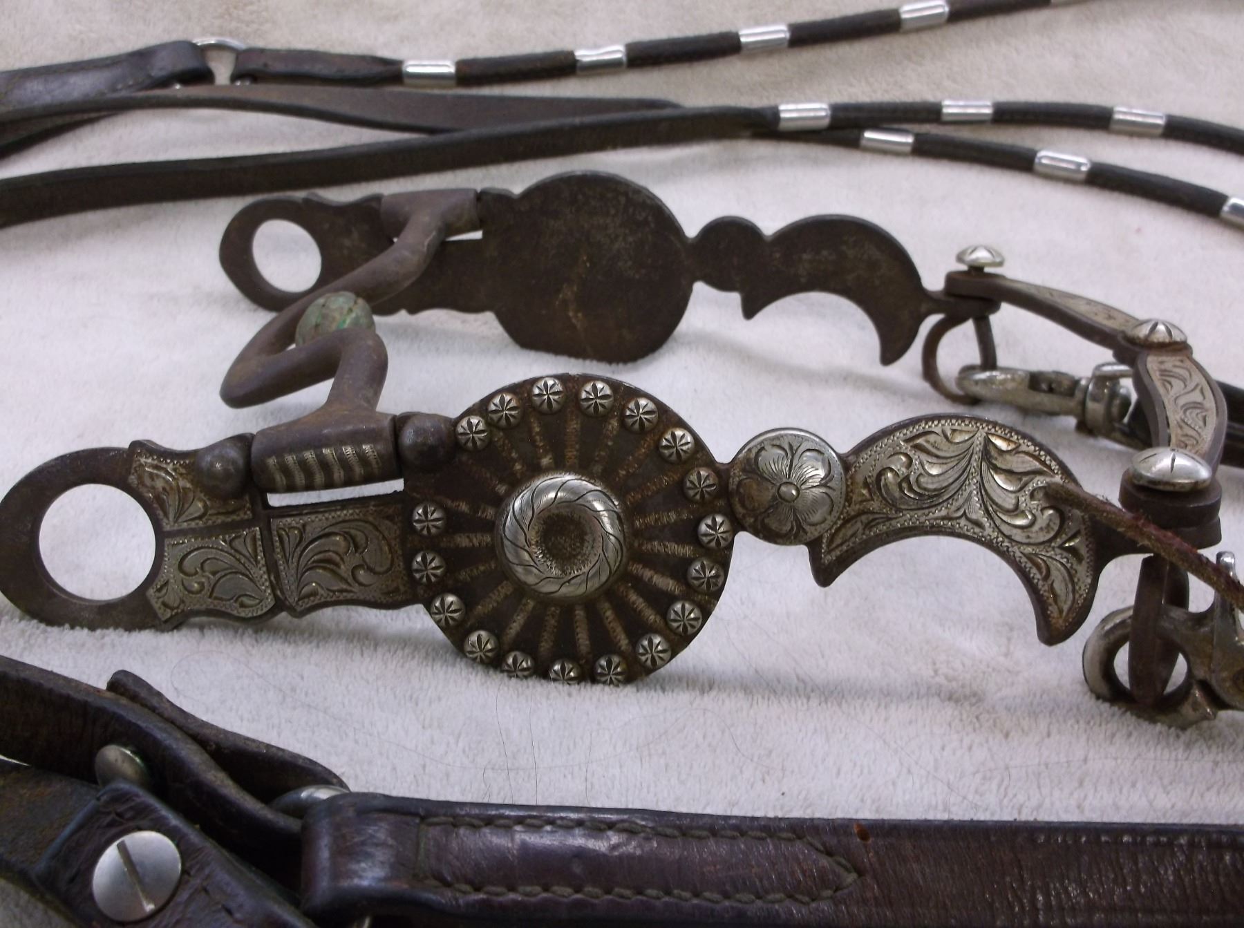 Marked Vogt Performax Silver Inlaid Bit- Carmel Cheek Wyoming Halfbreed ...