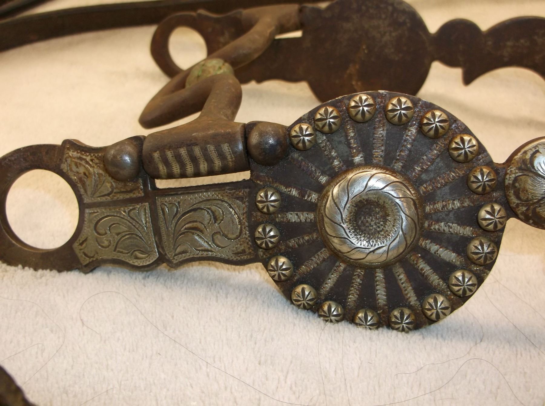 Marked Vogt Performax Silver Inlaid Bit- Carmel Cheek Wyoming Halfbreed ...