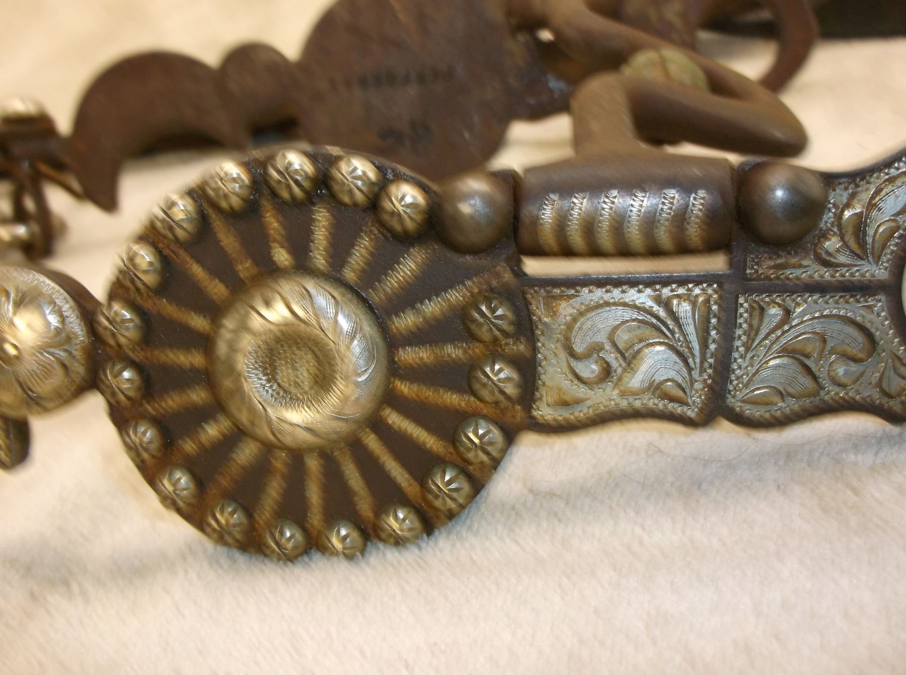 Marked Vogt Performax Silver Inlaid Bit- Carmel Cheek Wyoming Halfbreed ...