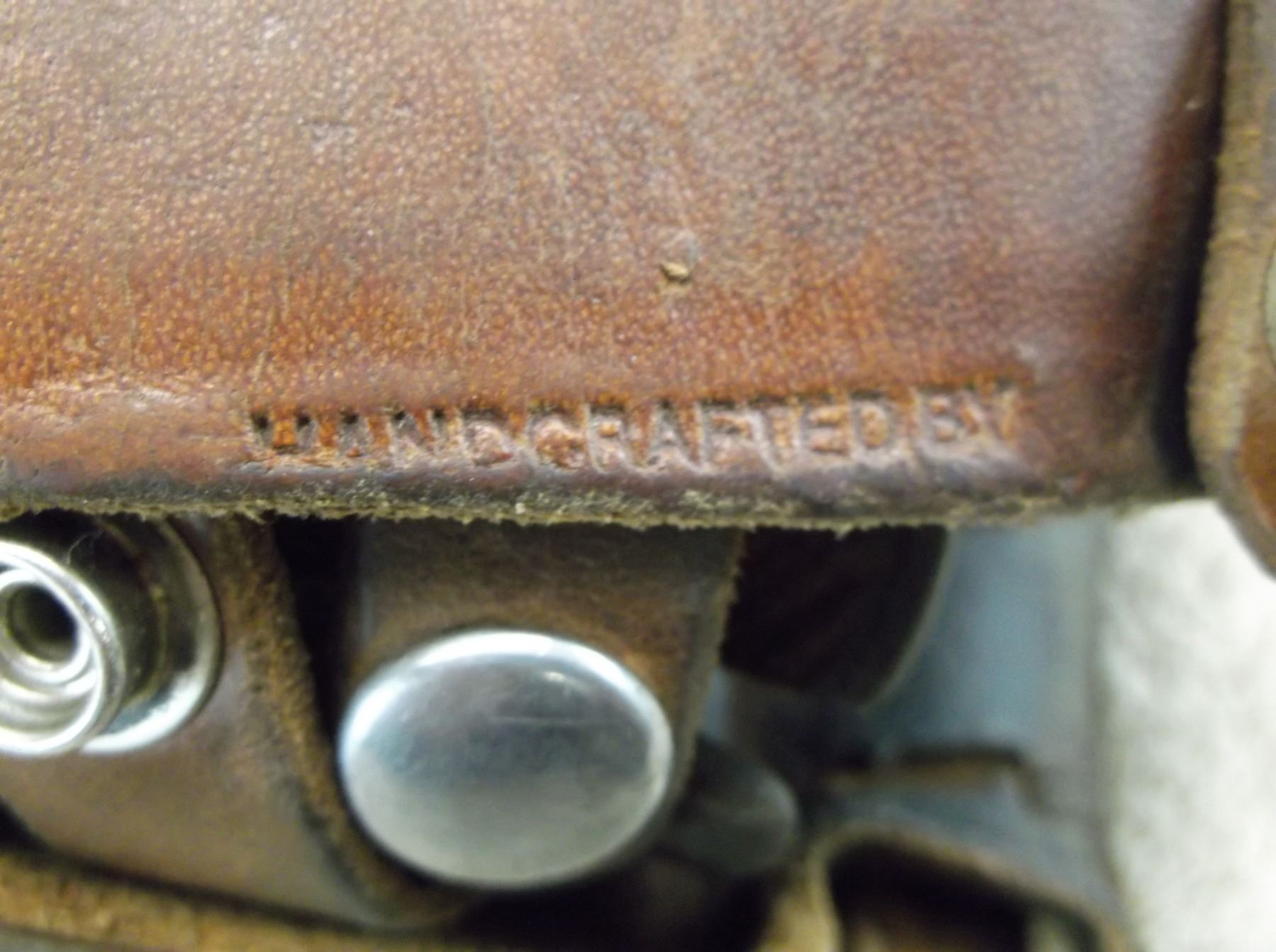 Stamped Cowboy Cuffs- Snaps- Marked Handcrafted- 7.5"