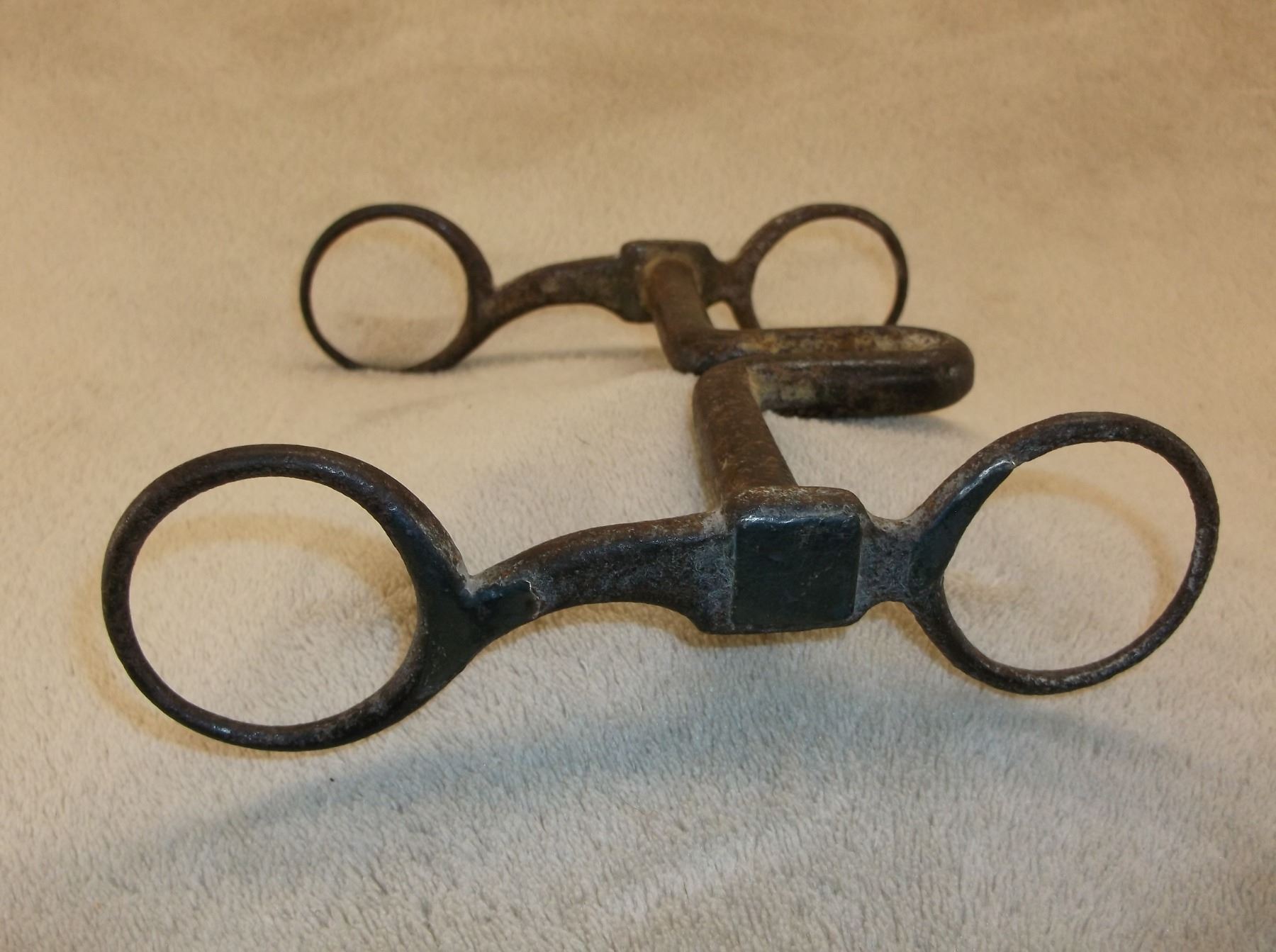 Unmarked McChesney Bit- Short Shank- Pinch Port- Silver Overlaid- Pre 1928