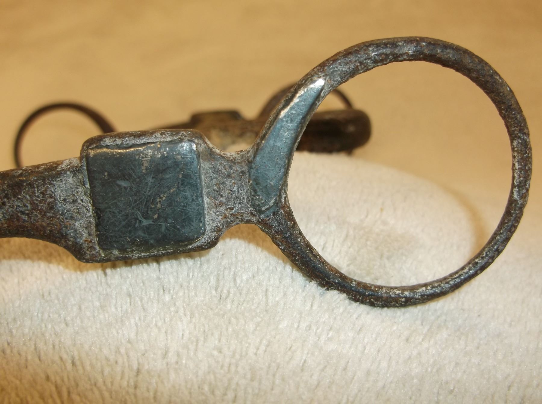 Unmarked McChesney Bit- Short Shank- Pinch Port- Silver Overlaid- Pre 1928