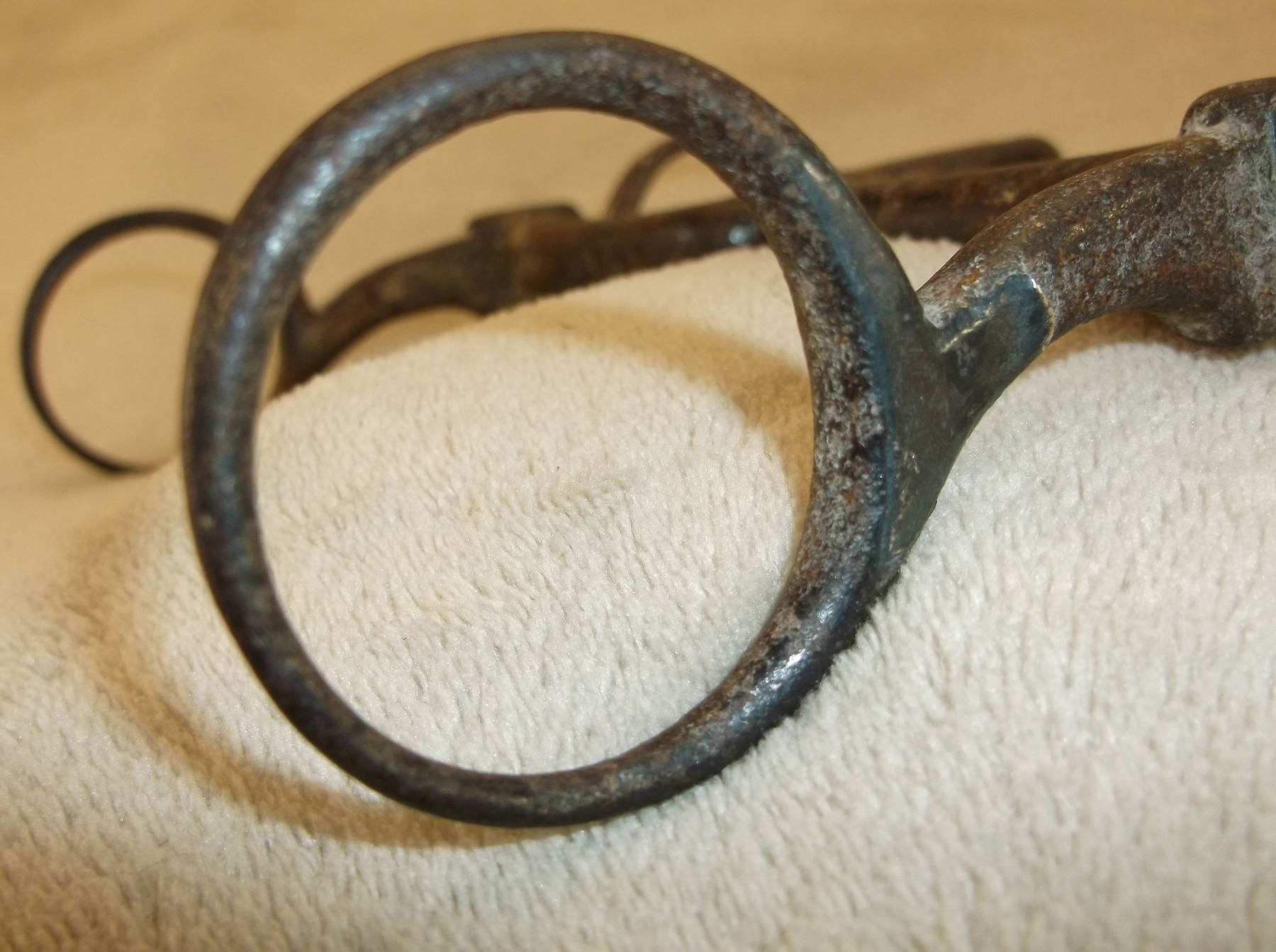 Unmarked McChesney Bit- Short Shank- Pinch Port- Silver Overlaid- Pre 1928