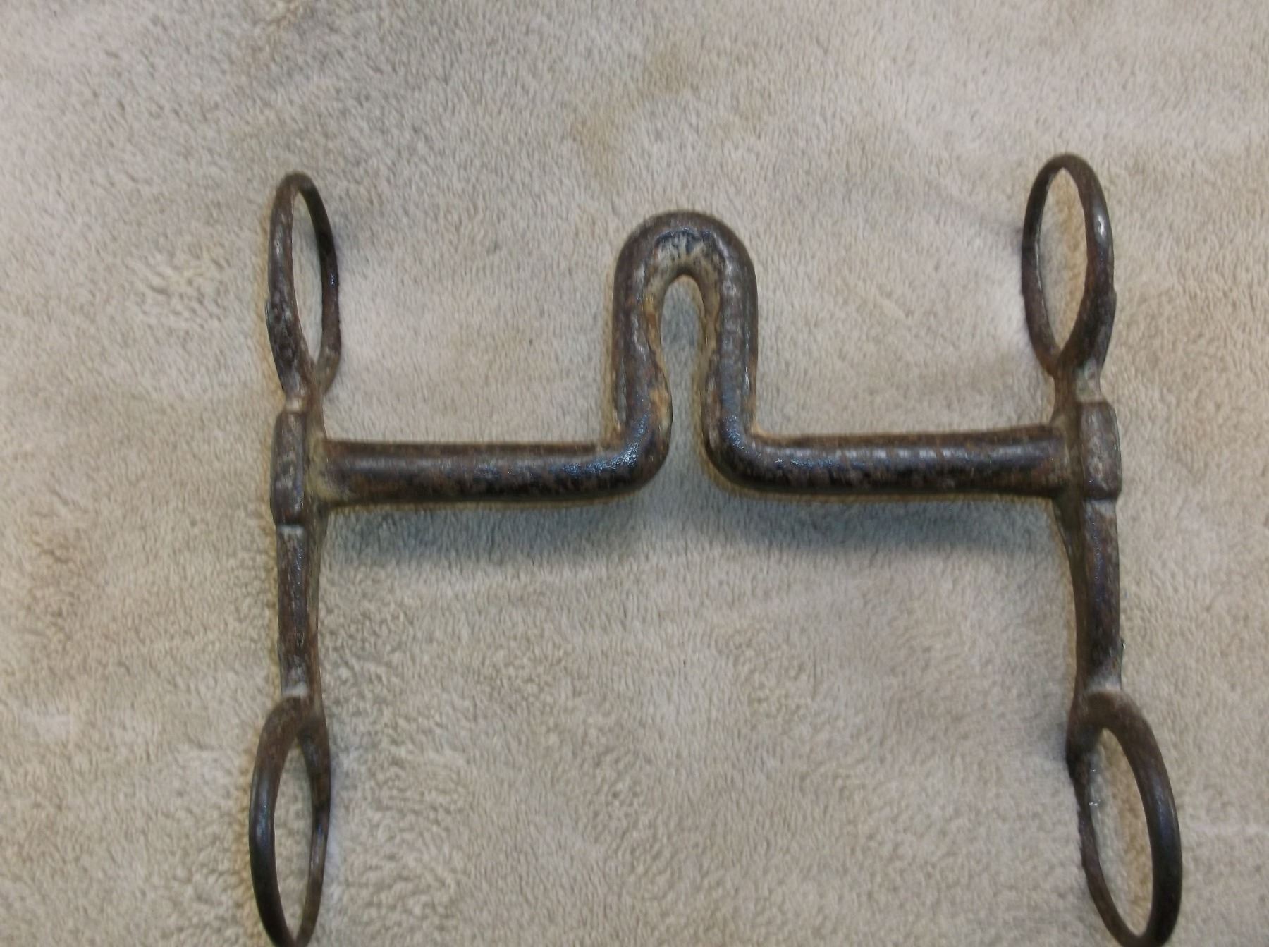 Unmarked McChesney Bit- Short Shank- Pinch Port- Silver Overlaid- Pre 1928