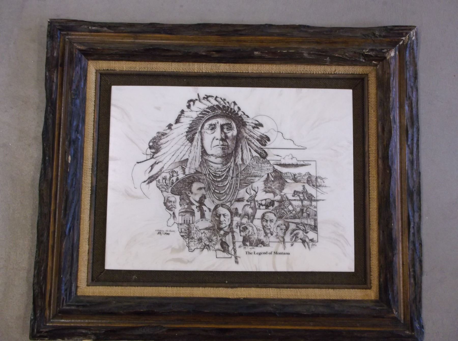 Collectors Art Limited Print- "The Legend Of Montana"- 52/1500- David ...