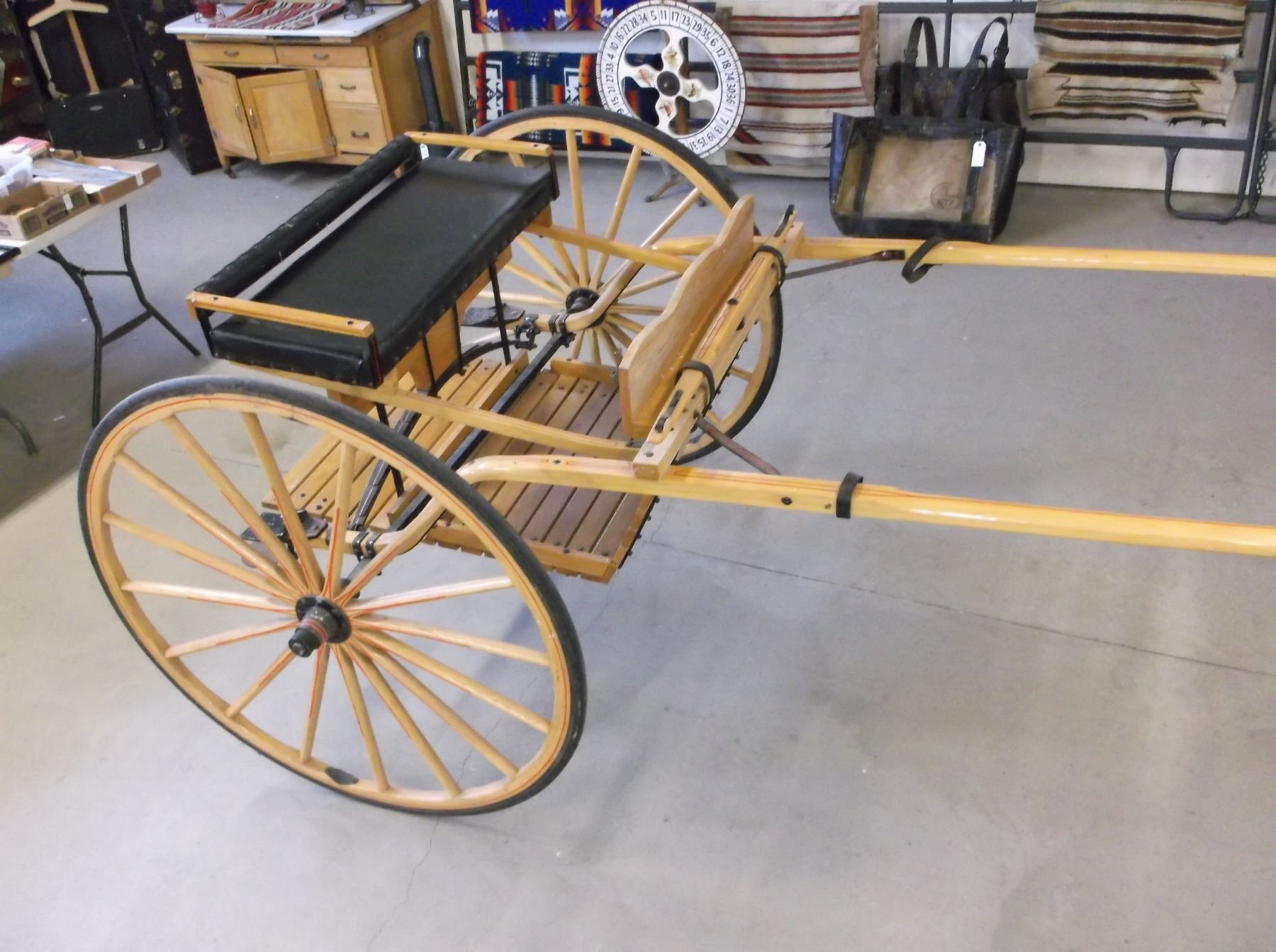 Single Horse Sulky- Like New Condition- Steps- 46" Wheels- 2 Seater ...