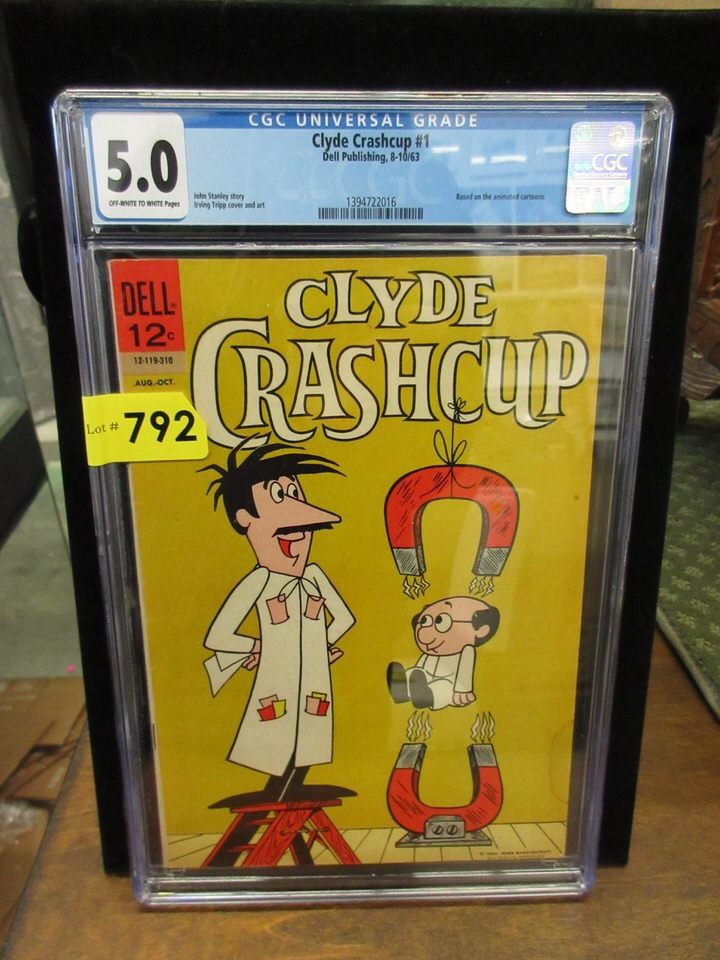Graded 1963 "Clyde Crashcup #1" - Dell Comic