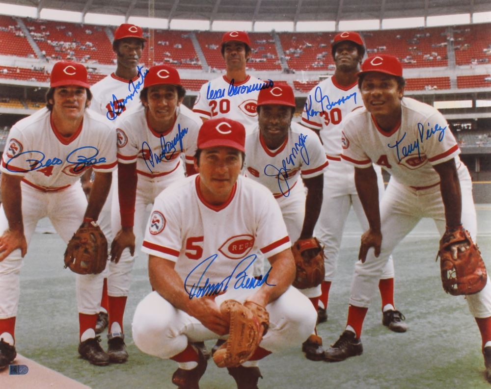 Reds "Big Red Machine" 16x20 Photo Signed by (8) With Pete Rose, Joe ...