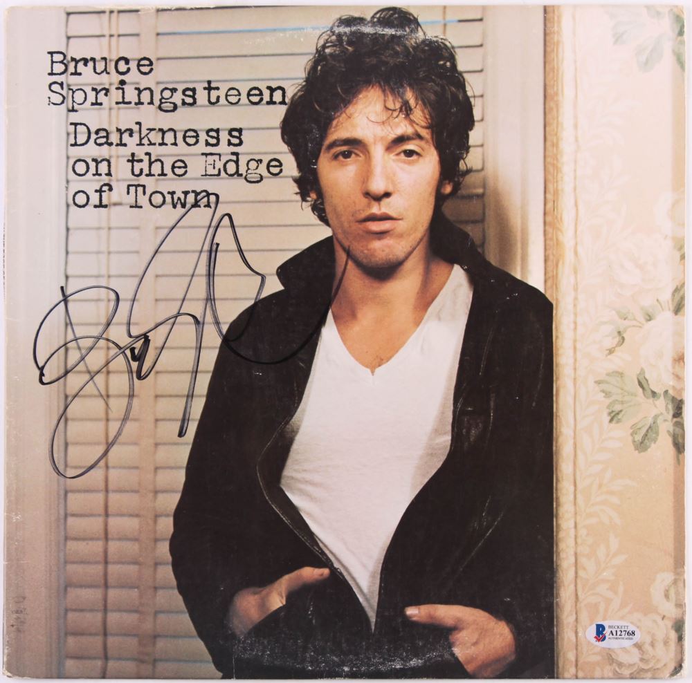 Bruce Springsteen Signed "Darkness On The Edge of Town" Vinyl Record ...