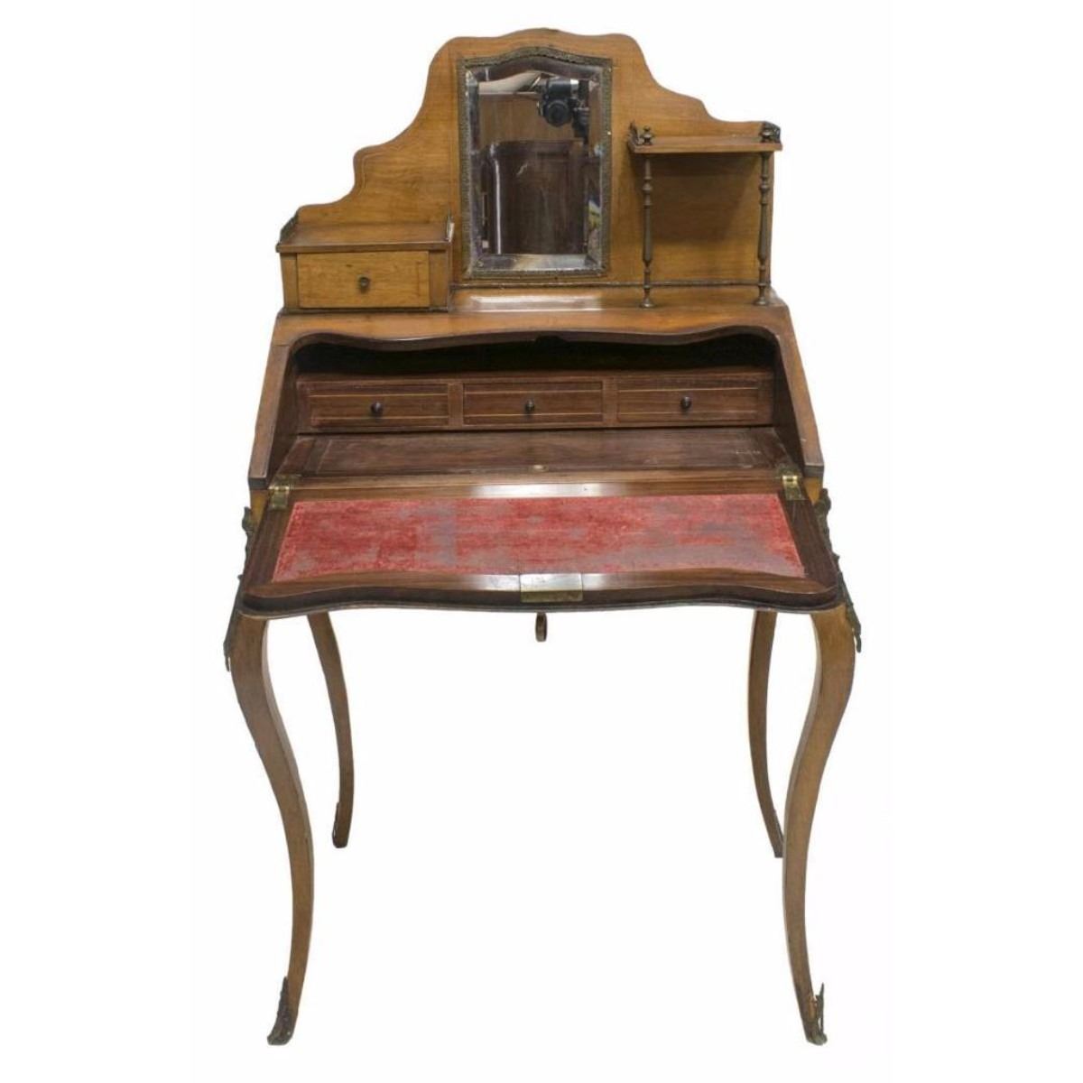 French Louis Xv Style Marquetry Secretary Desk