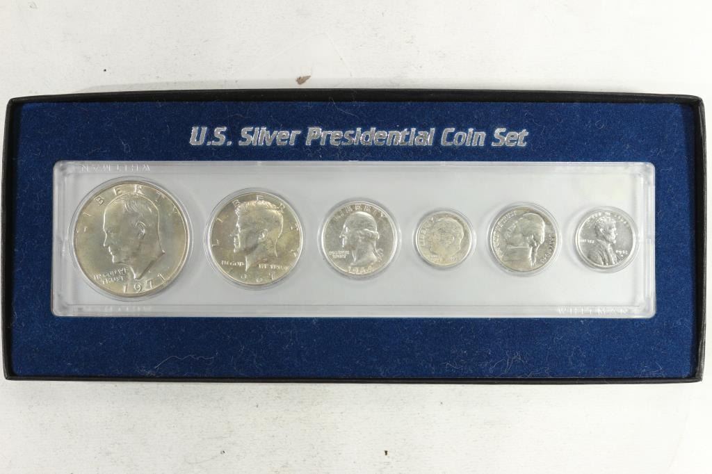 US SILVER PRESIDENTIAL COIN SET CONTAINS: 1971-S