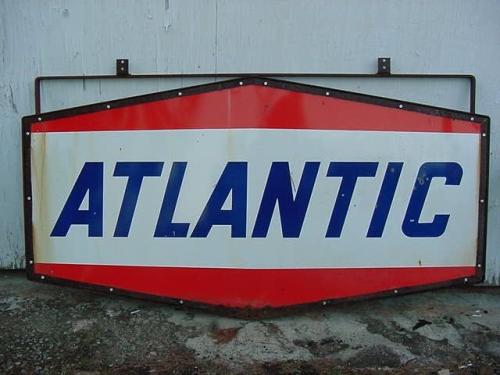 Atlantic Sign- 4' x 6" - 1950's