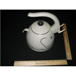 One genuine whistling elephant tea kettle.