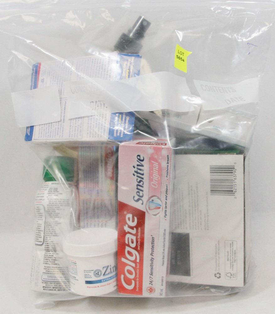 BAG OF ASSORTED, INCLUDING COLGATE, COFFEE, - Kastner Auctions