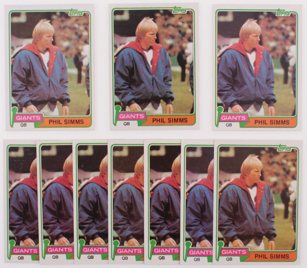 Lot of (10) 1981 Topps #55 Phil Simms