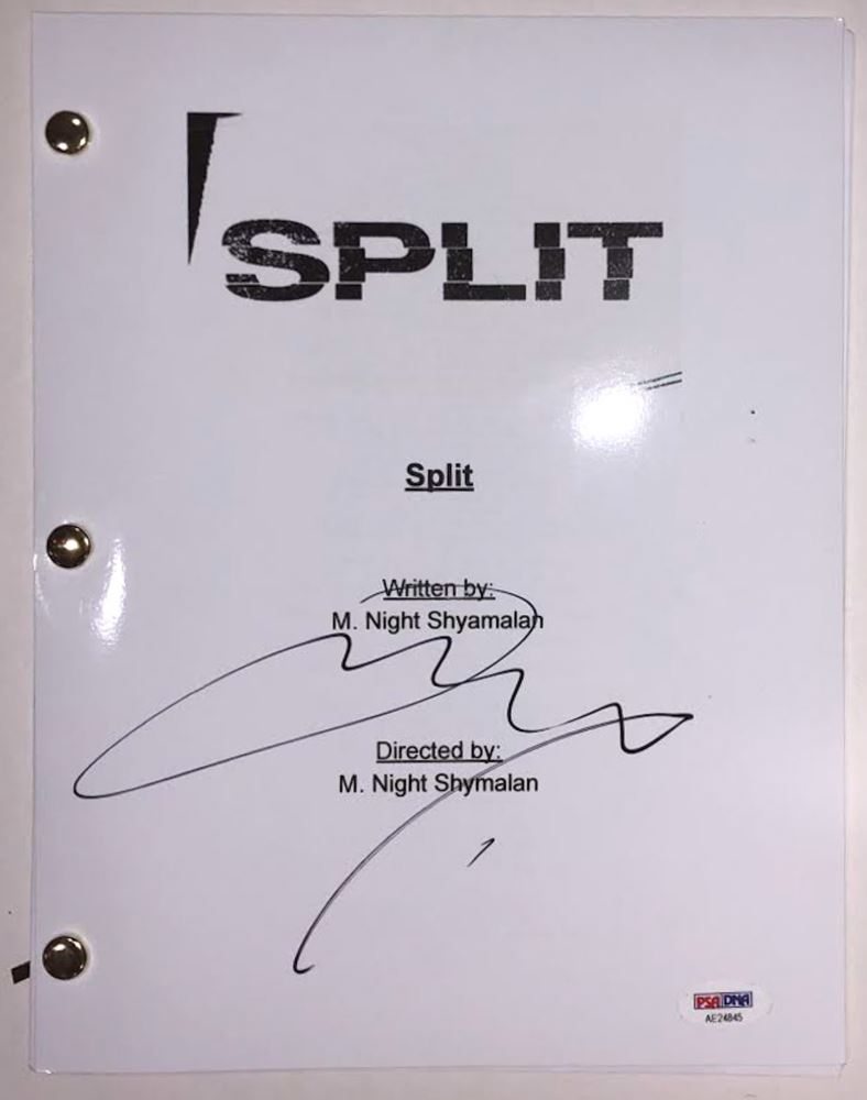 James McAvoy Signed "Split" Full Movie Script (PSA COA)