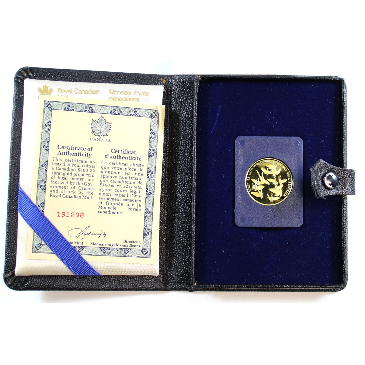 Canada 1978 $100 Canada's Unity 22K Gold Coin.